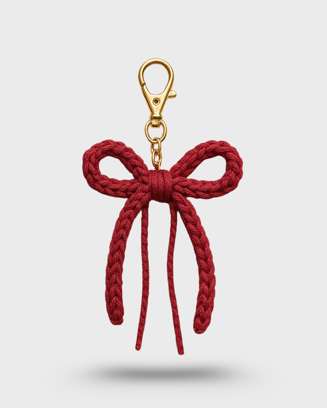 Red Bow Handmade Crochet Bag Charm – MIGALO